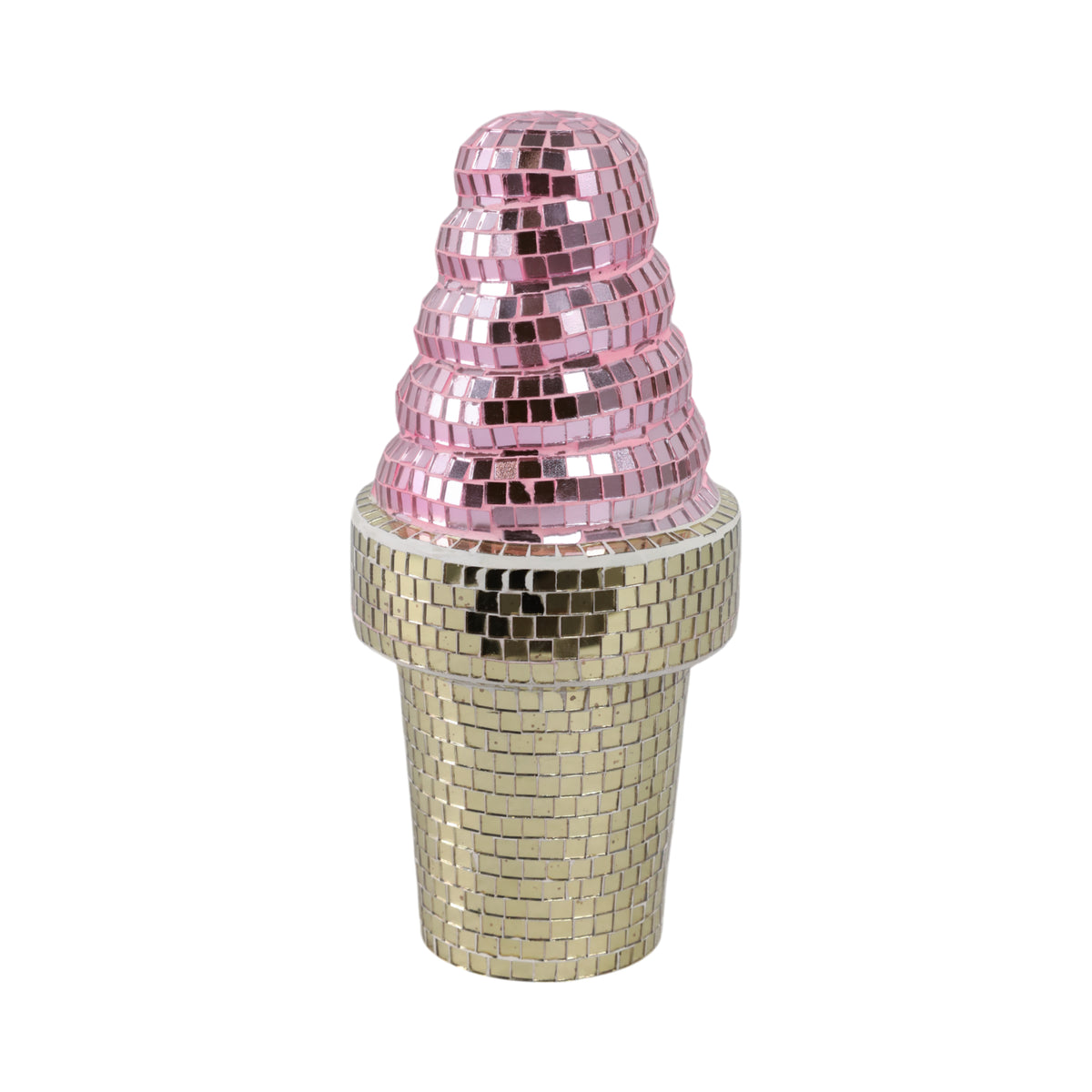 Disco Swirl Ice Cream Cone Sculpture – HVS Home